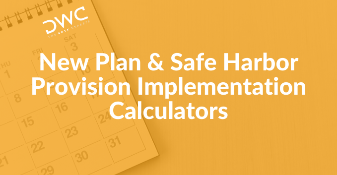 Download the DWC Plan Implementation Calculators